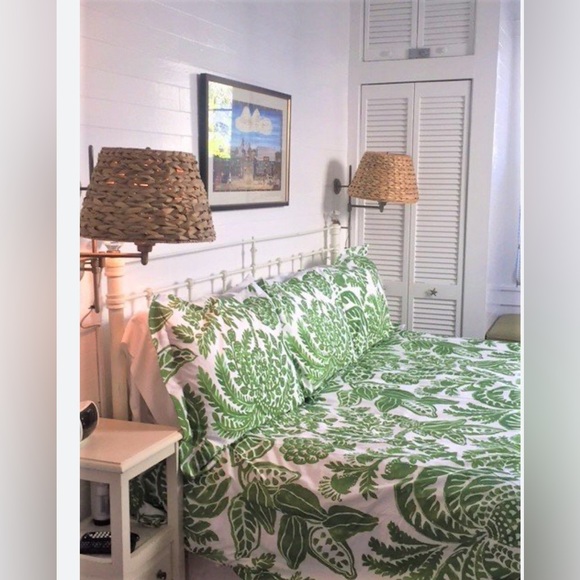 Pottery Barn | Bedding | Pottery Barn Fullqueen Duvet Cover Plants Palm ...
